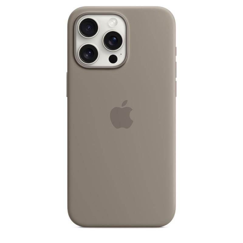 iPhone 15 Pro Max Silicone Case with MagSafe - Clay MT1Q3ZM/A - price ...